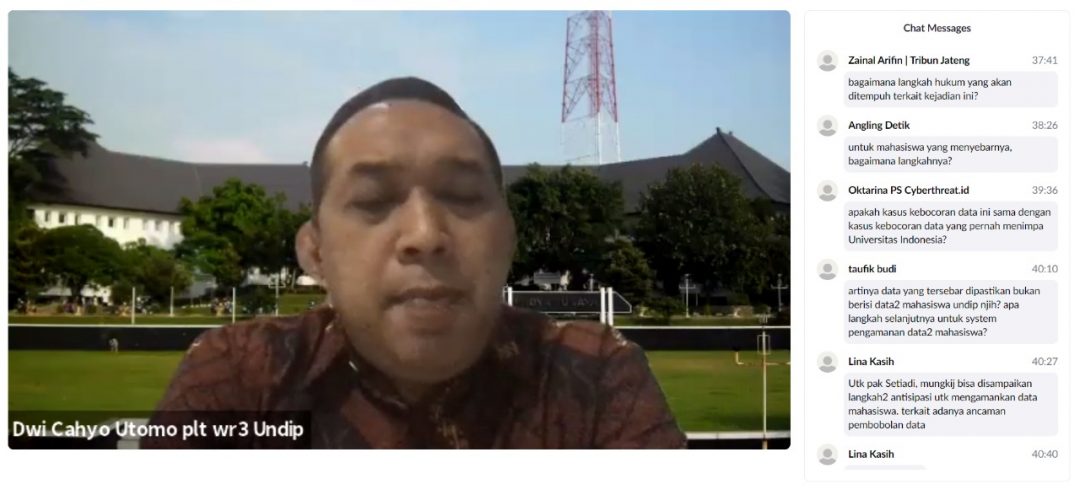 Hasil Investigasi Dugaan Data Mahasiswa Undip yang Berpotensi ...