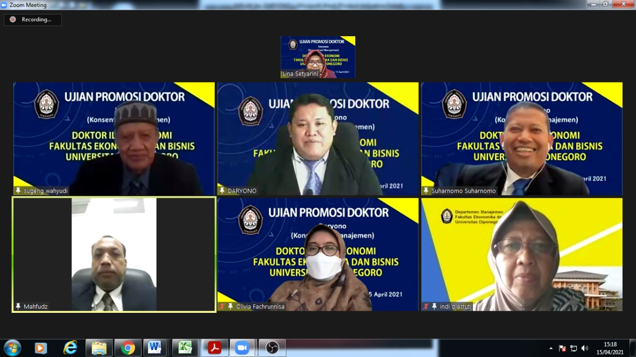 Dosen FEB UNSOED Lulus Doktor Ilmu Ekonomi UNDIP - Universitas Diponegoro