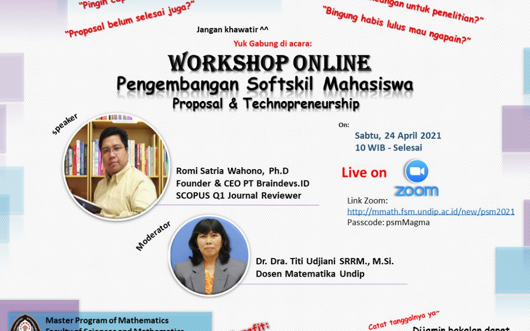 Magister Matematika FSM Undip Memberikan Pelatihan Pengembangan ...