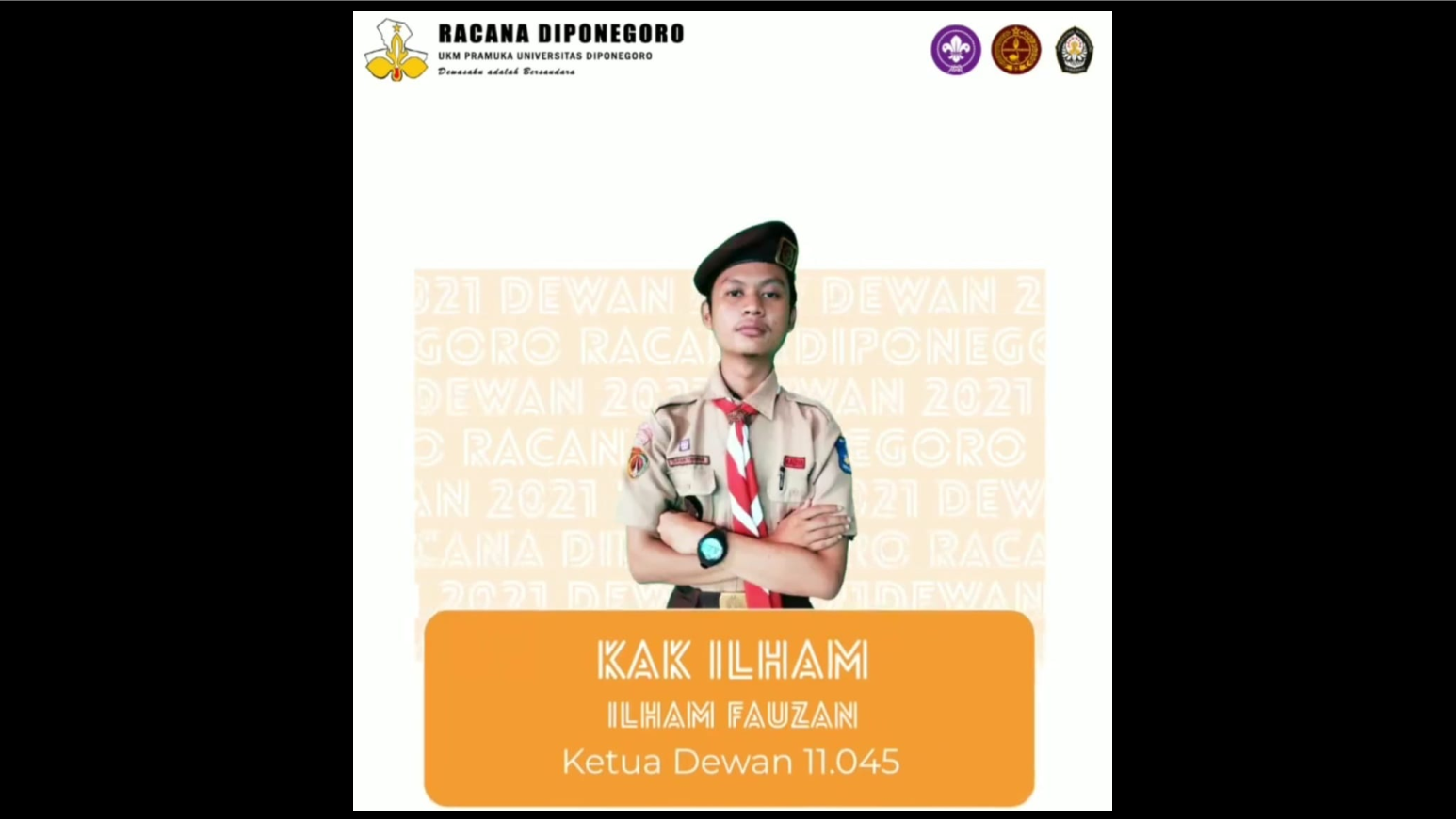 Ilham Fauzan (Ketua Dewan Racana Diponegoro UKM Pramuka UNDIP Gugus ...