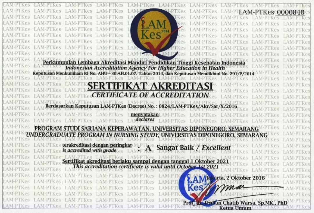 Semua Prodi Keperawatan Fakultas Kedokteran UNDIP Sudah Terakreditasi A - Universitas Diponegoro
