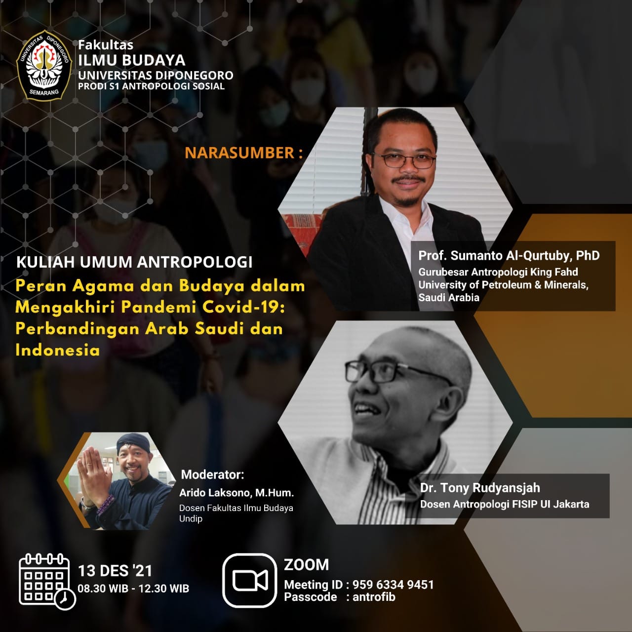 Prodi Antropologi FIB Gelar Refleksi Kebudayaan Peran Agama dan Budaya ...