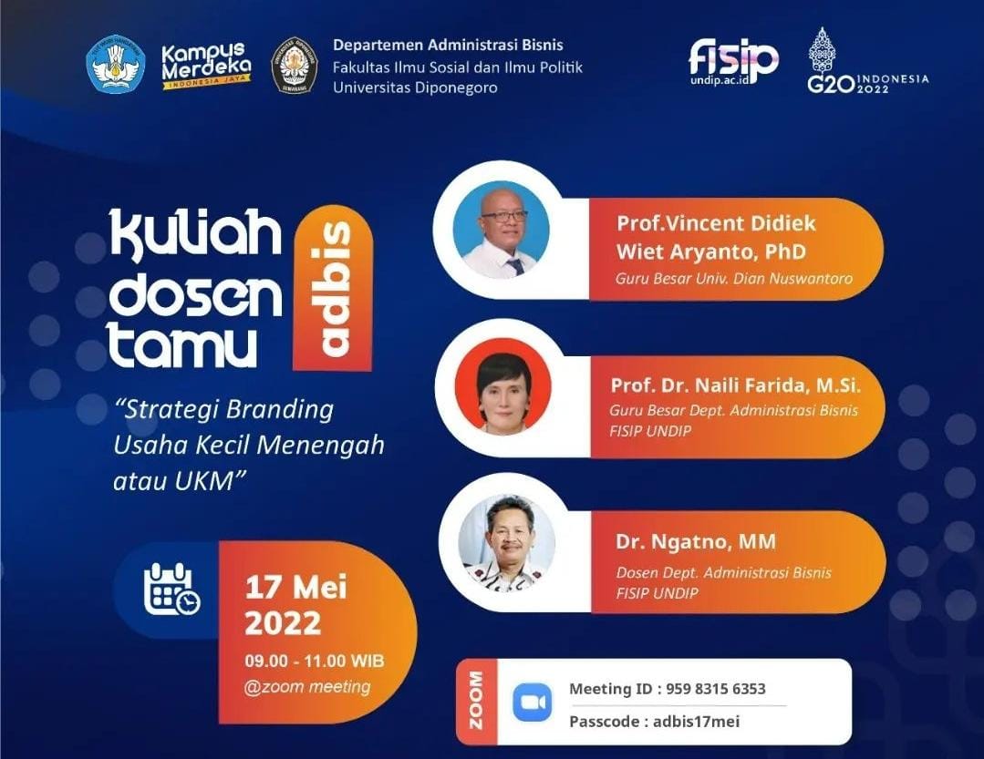 Strategi Branding UKM Jadi Tema Menarik Kuliah Dosen Tamu Departemen ...