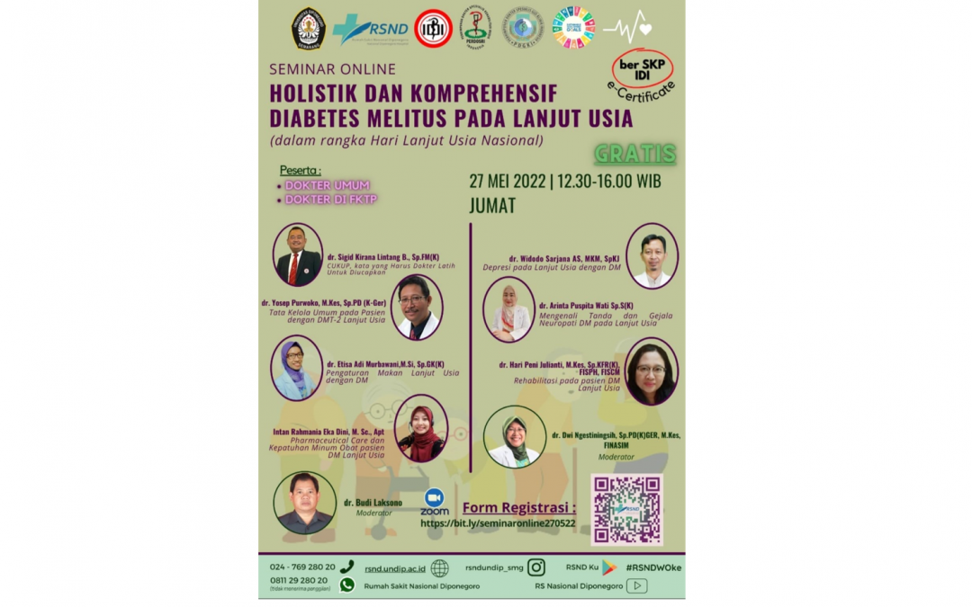 RSND UNDIP Gelar Seminar Online Holistic dan Komprehensif Diabetes ...