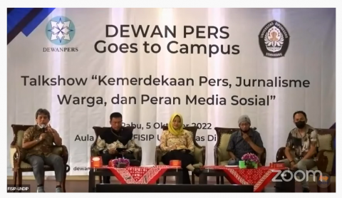 FISIP UNDIP Bersama dengan Dewan Pers Gelar Talkshow “Kemerdekaan Pers ...