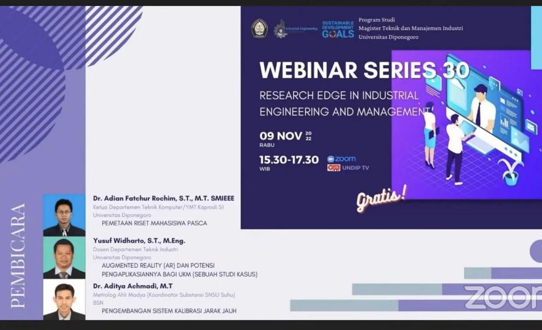 FT UNDIP Held 30th Webinar Series with a Theme “Research Edge in ...