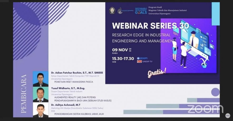 FT UNDIP Held 30th Webinar Series with a Theme “Research Edge in ...