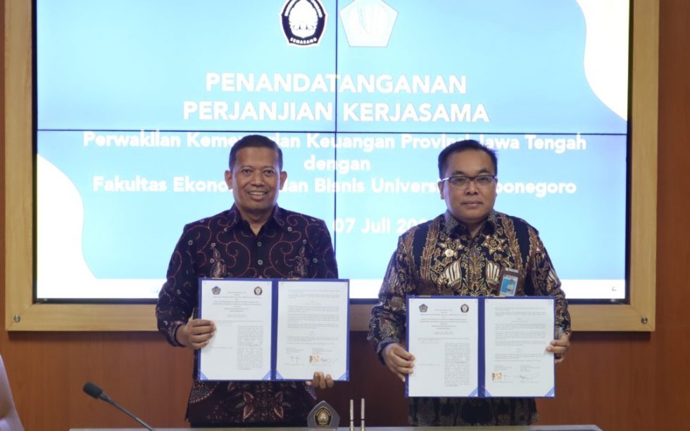 Penandatanganan Perjanjian Kerja Sama “Pojok Kemenkeu” di FEB UNDIP - Universitas Diponegoro