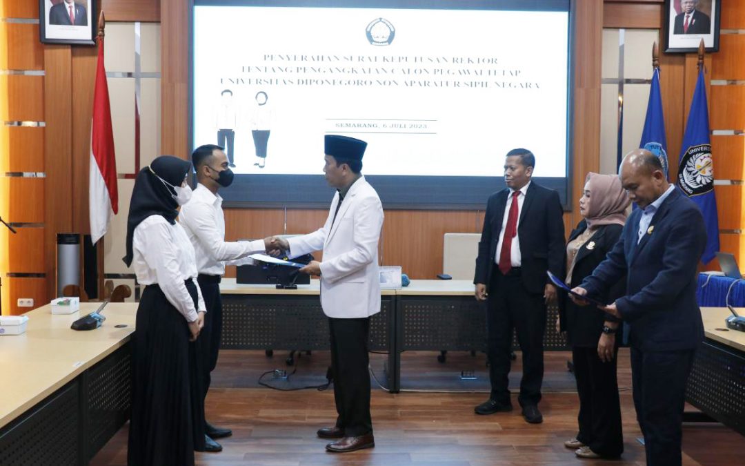 Rektor Lantik 18 Calon Pegawai Tetap Universitas Diponegoro Non ... Rektor Lantik 18 Calon Pegawai Tetap Universitas Diponegoro Non ...