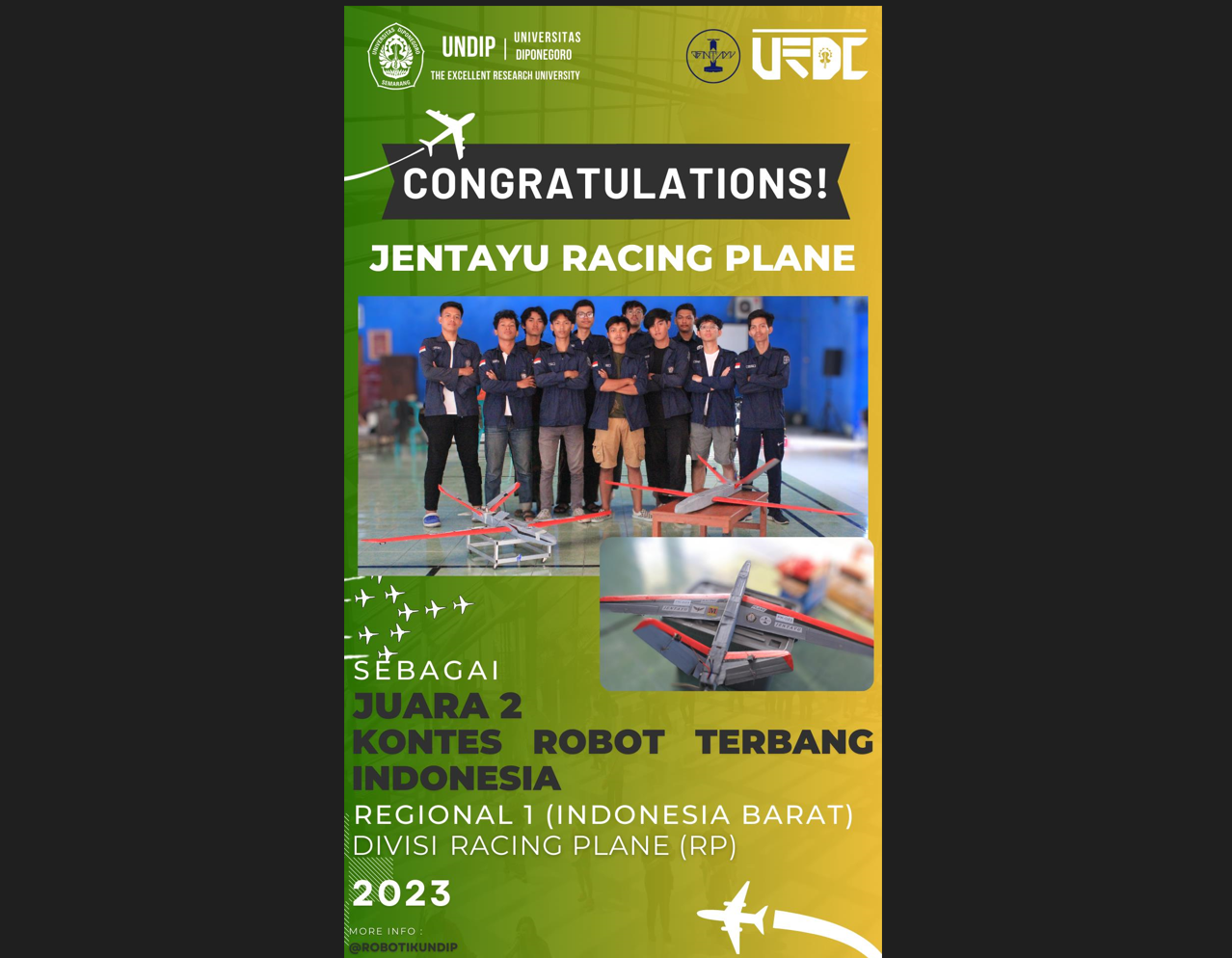 The Jentayu Racing Plane UNDIP Team Successfully Won 2nd Place at The ...