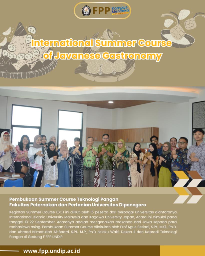 Prodi Teknologi Pangan Undip Selenggarakan Summercourse 2023 ...