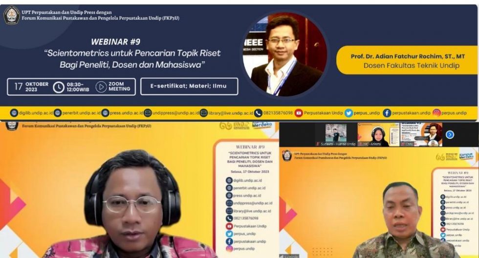 Diskusi Scientometrics untuk Pencarian Topik Riset bagi Peneliti dalam Webinar Perpustakaan ...