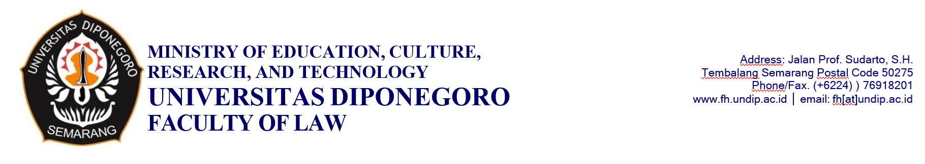 Kop Surat - Universitas Diponegoro