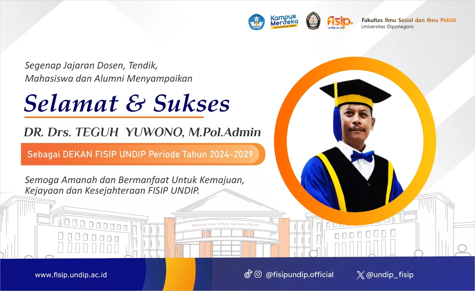 Congratulations on The Appointment of Dr. Drs. Teguh Yuwono, M.Pol ...