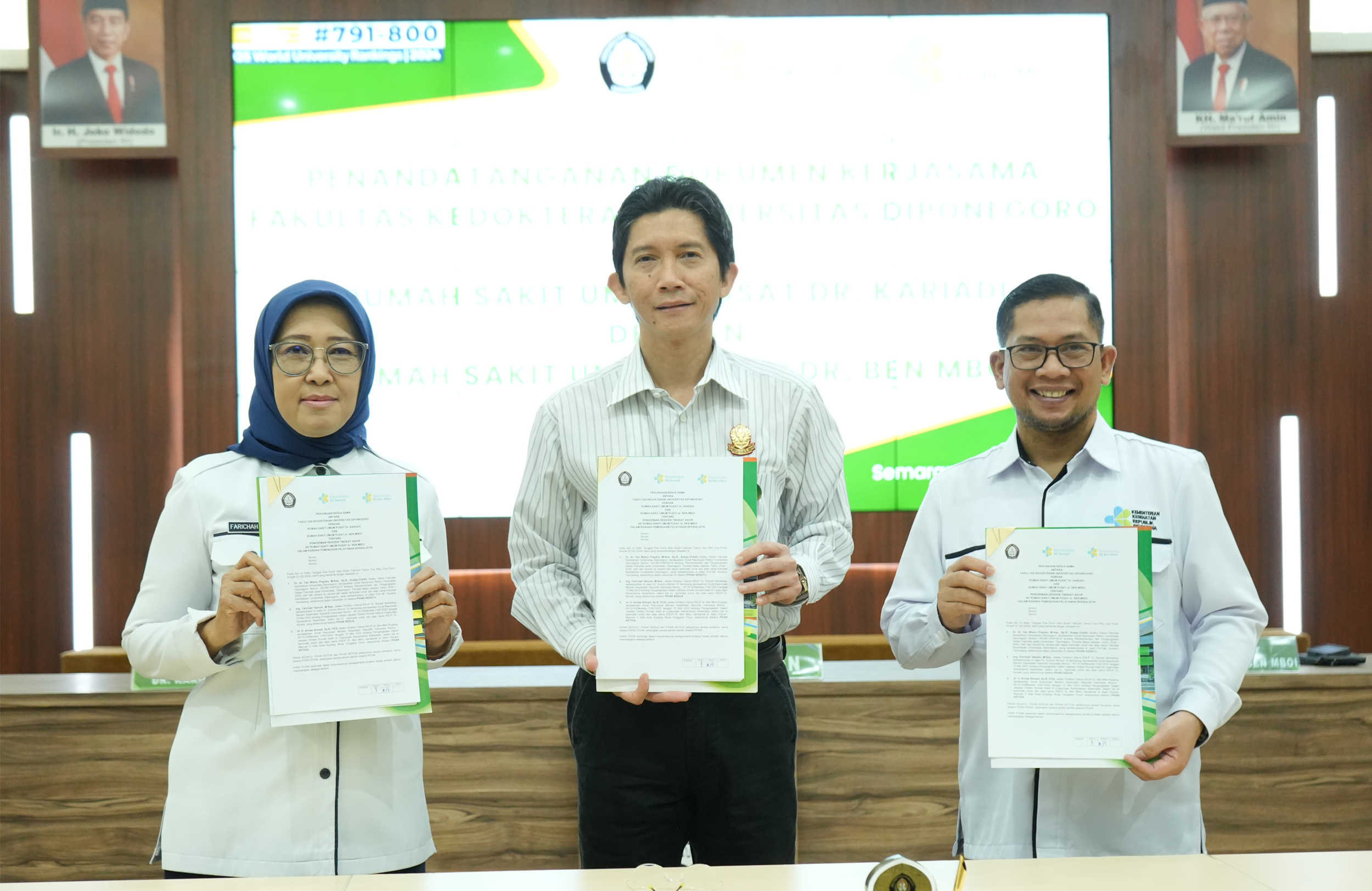 FK UNDIP dan RSUP Dr. Kariadi Menandatangani Dokumen Kerja Sama Tripartit dengan RSUP Dr. Ben ...