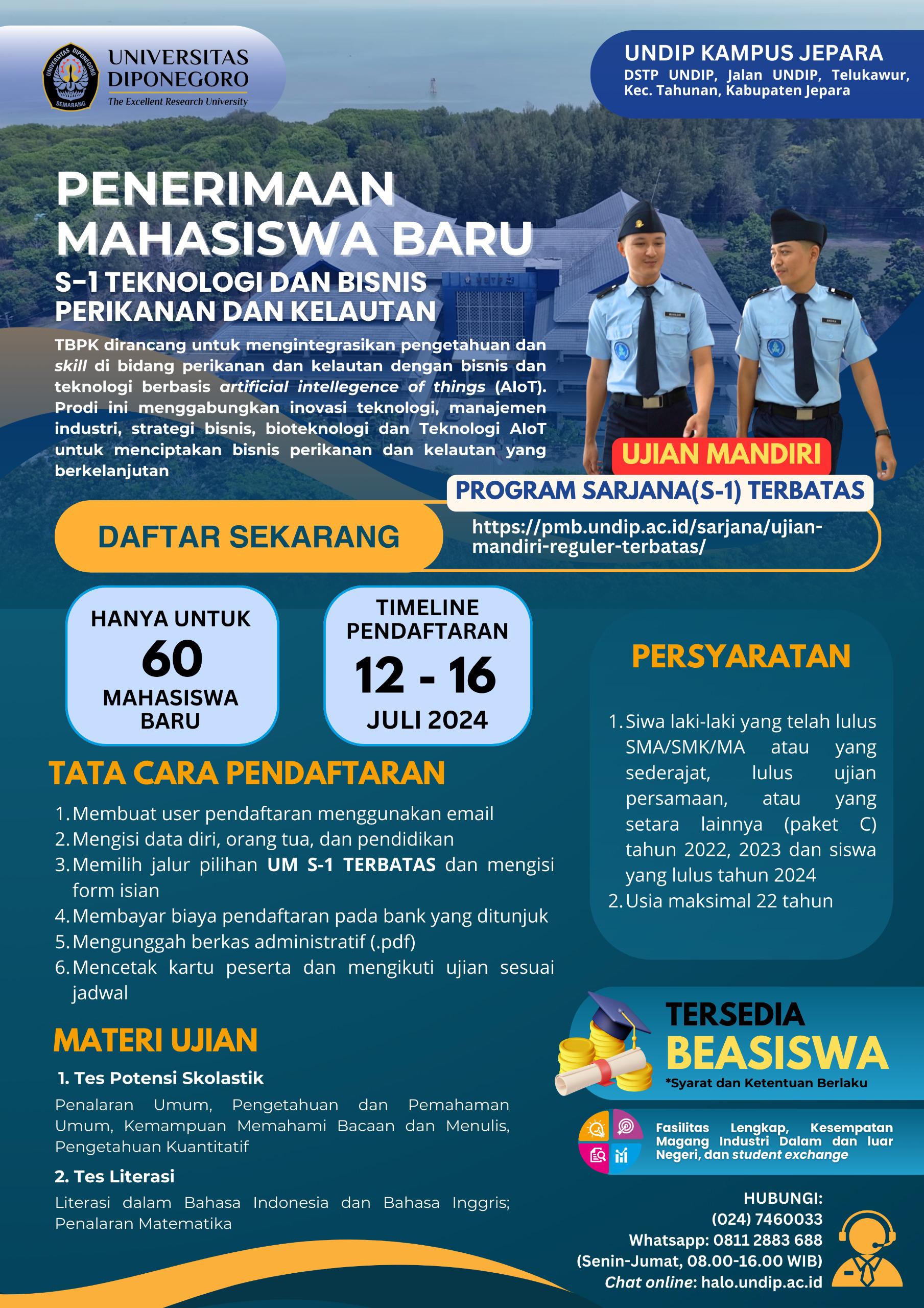 UNDIP Opens Study Opportunities with Full Scholarships for the Fisheries and Marine Business ...