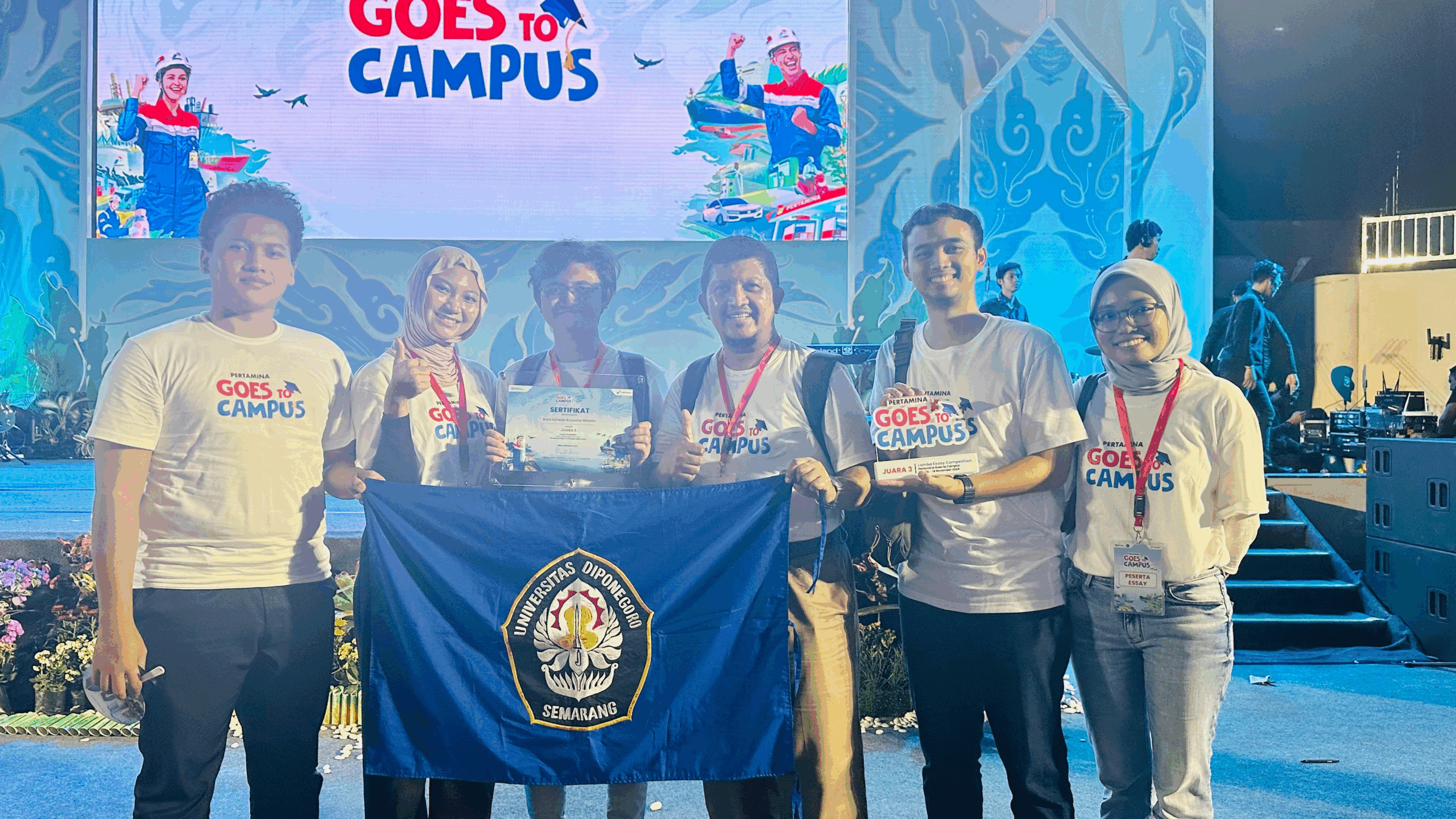 Tim UNDIP Raih Juara 3 Lomba Essai Pertamuda 2024 - Universitas Diponegoro